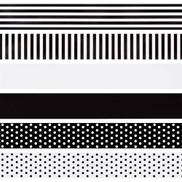 AWIZOM 72 Feet Black and White Bulletin Board Borders Stripe Dots ...