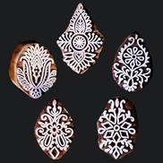 ecofynd Round Wood Block Stamps Pack of 5, Wooden Blocks for Block ...