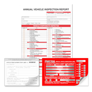 FITPEAK Annual Vehicle Inspection Report Form with Red Exterior ...
