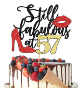 Crseniny Still Fabulous at 57 Cake Topper,Happy 57th Birthday Cake ...