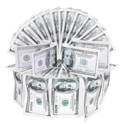 Xsstarmi 50 Pack Edible Money Cake Topper 100 Dollar Bill Image Cupcake ...