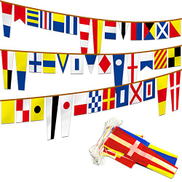 Anley Signal Flags International Maritime Signal Code Flags Set of 40 Flags - 40 Ft Long Naval ...
