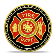 TOYTOSMPL Fire Department Emblem Challenge Coin Valor Prayer Memorial ...