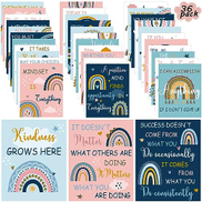 Faccito 36 Pcs Boho Classroom Posters Decorations Motivational Posters ...