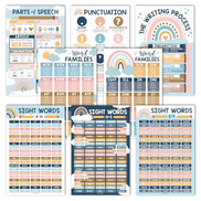 Hadley Designs 8 Boho 100 Sight Words Poster For Classroom Word Wall ...