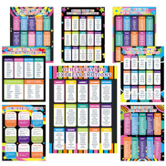 gisgfim 8Pcs Colorful English Educational Classroom Posters ESL ...