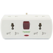 Terminator 4 way Universal Socket Multi Adaptor with Single Switch ...